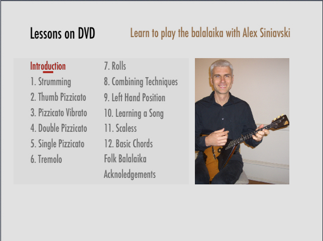 BALALAIKA TUTORIAL ON DVD