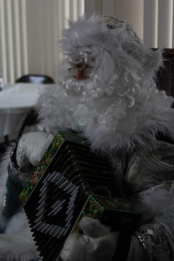 Ded Moroz visits Russian New Year's kid's party at the Club House in ...